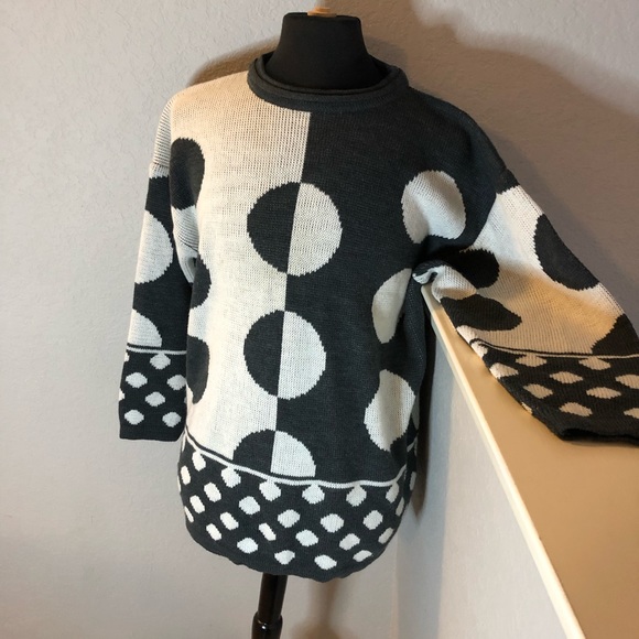 Venezia | Sweaters | Venezia Vitale 416 Greywhite Poke Dot Sweater ...